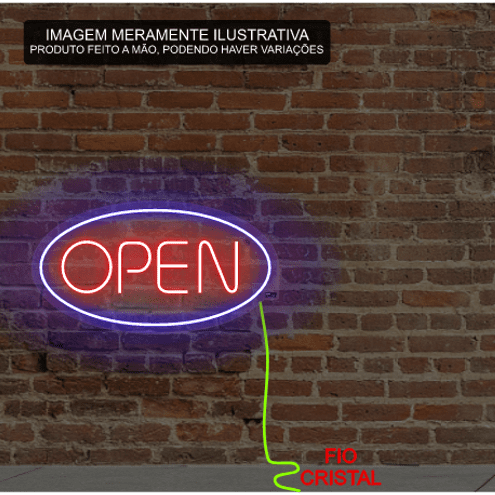 Placa Luminária Neon Led - LUZ - 40x15cm | Atacado neon