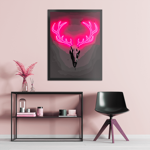 Quadro Premium com NeonLed - Cervo | Atacado neon
