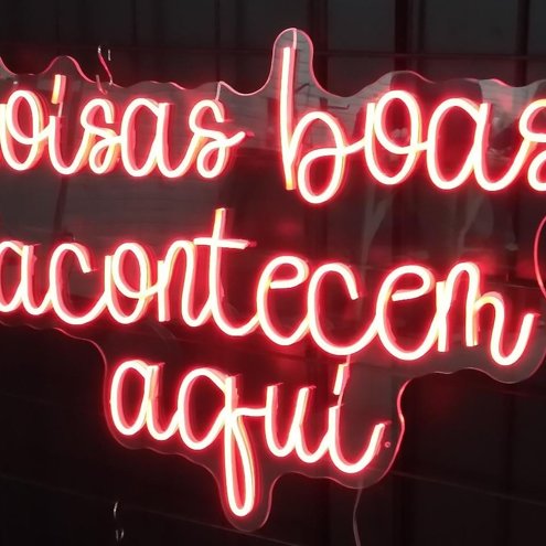 Placa luminária neon Led - BOCA - 30x20cm | Atacado Neon