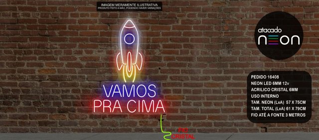 Neon Led - VAMOS PRA CIMA | Atacado neon