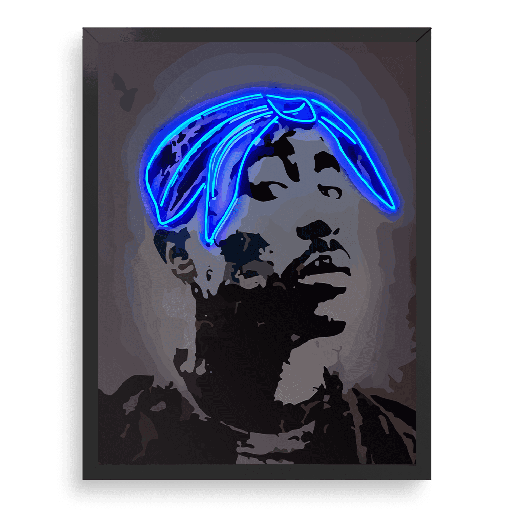 Quadro Premium com NeonLed - Tupac | Atacado neon