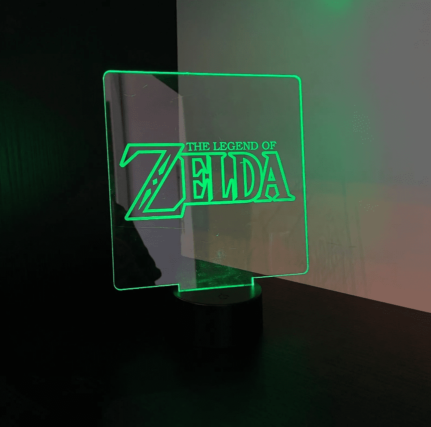 Luminária 3D - ZELDA | Atacado neon