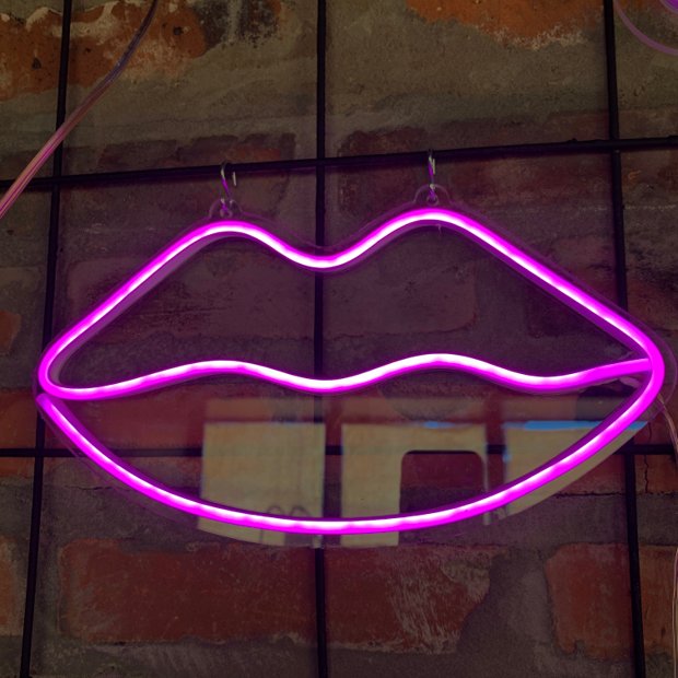 Placa luminária neon Led - BOCA - 30x20cm | Atacado neon