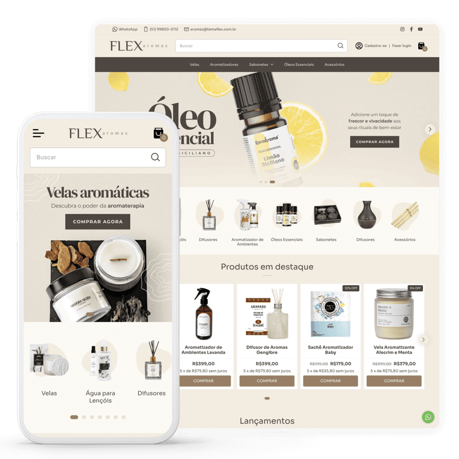 Os melhores templates e layouts Nuvemshop | Flex Commerce & odo.digital