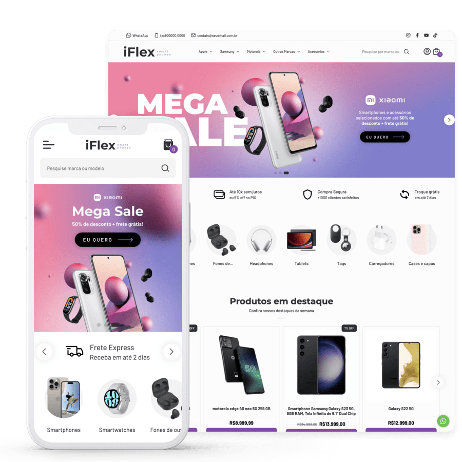 Os melhores templates e layouts Nuvemshop | Flex Commerce & odo.digital