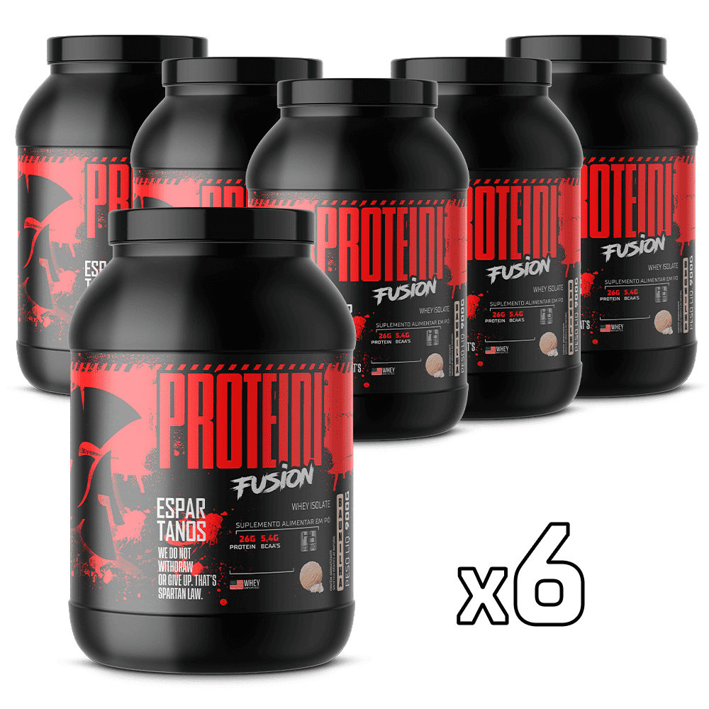 6x Protein Fusion Whey Isolate 900g - Kit Atacado Cx Fechada | ESPARTANOS