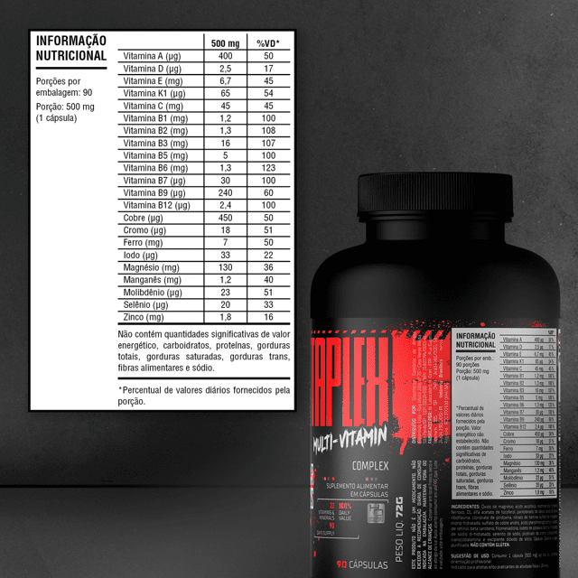 Combo 8x Multivitamínico Vitaplex Complex ( 720 Cápsulas ) - Neutro ...