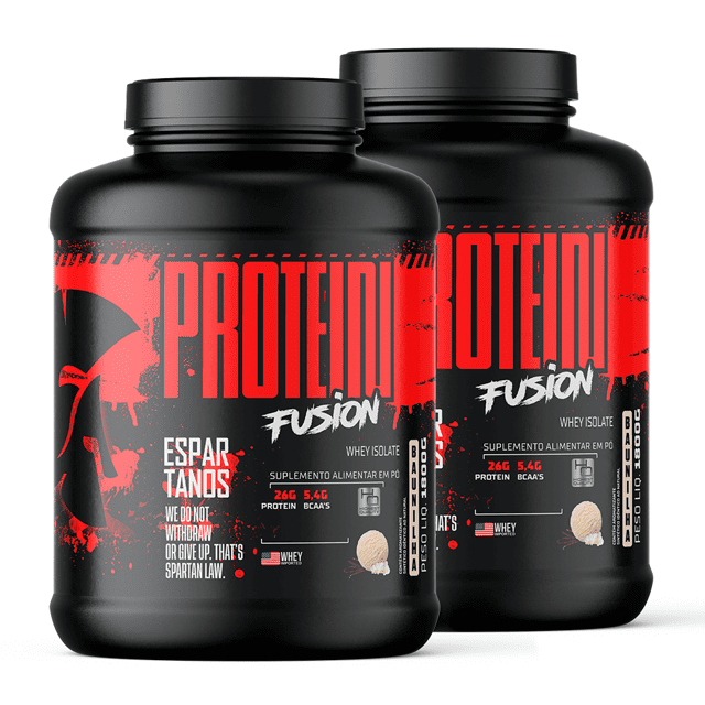 Kit 2x Protein Fusion Whey Isolate 1800g - Espartanos | ESPARTANOS