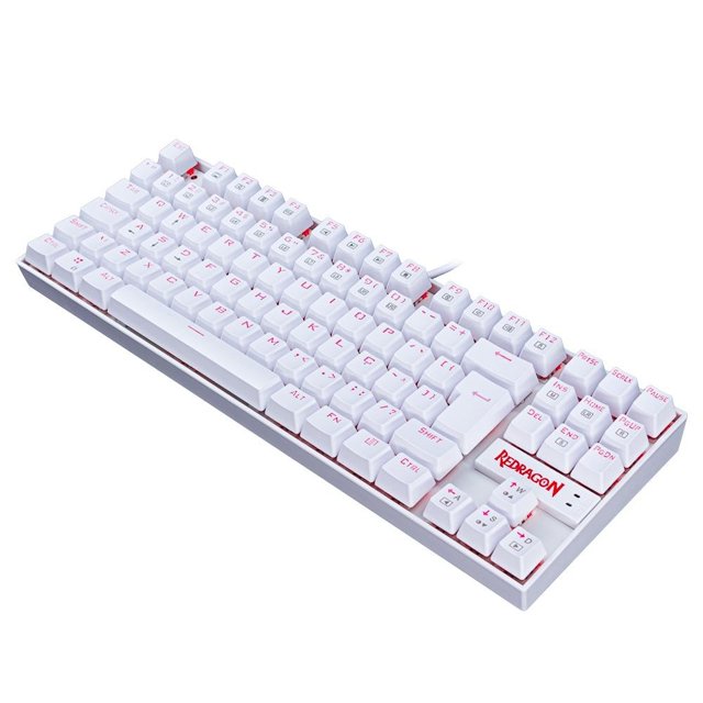 TECLADO MECANICO KURAMA SINGLE COLOR LUNAR WHITE REDRAGON SWITCH ...