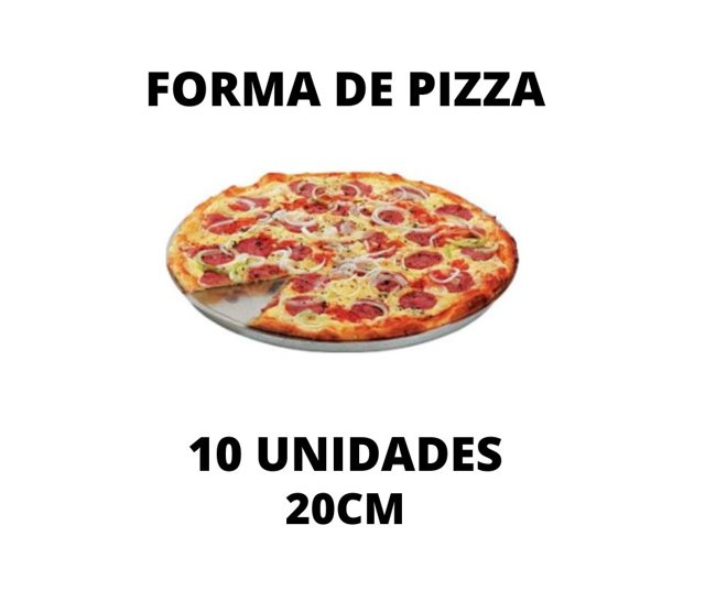 KIT COM 10 FORMAS DE PIZZA BORDA REFORÇADA 20CM | Cozime