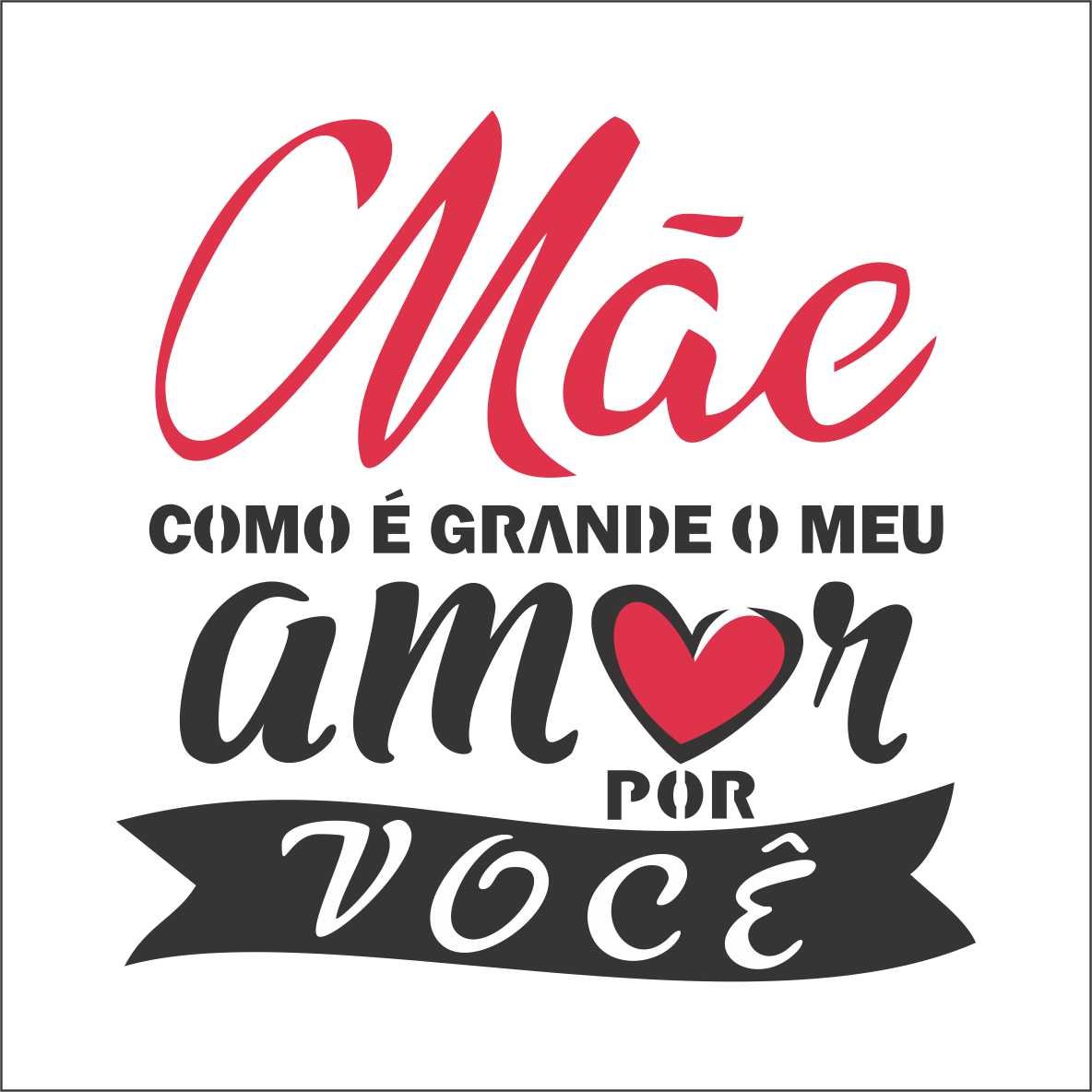 Stencil 20x25 St9143 Frase Como É Grande Meu Amor Benditas Criações