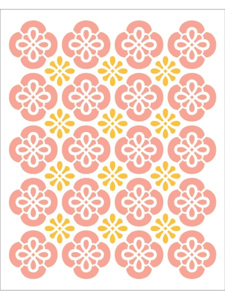 Stencil 20x25 ST9425 ESTAMPARIA FLORAL | Benditas Criações