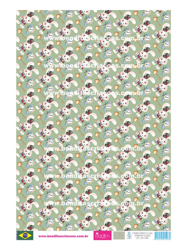 PAPEL DECOUPAGEM GALGO 35x50 BPG-01406 O MUNDO MÁGICO DE ALICE ...