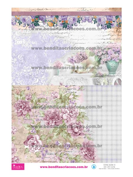 PAPEL DE SEDA 35x50 BPS-50238 SPRING BLOOM VII | Benditas Criações