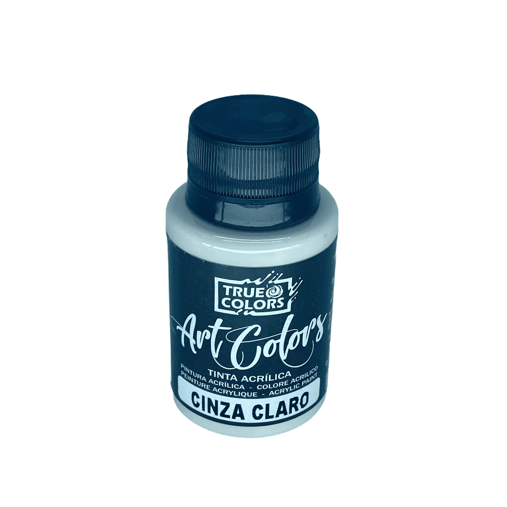 TINTA ACRÍLICA ART COLORS 60ml - CINZA CLARO | Benditas Criações