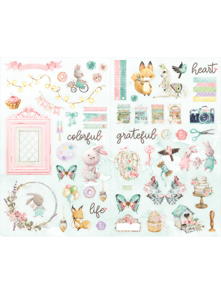 Chipboard Adesivado Coleção COLORFUL | Benditas Criações