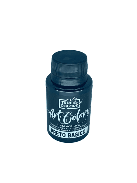 TINTA ACRÍLICA ART COLORS 60ml - PRETO BÁSICO | Benditas Criações
