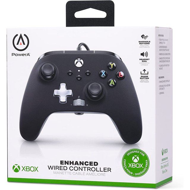 PowerA Enhanced Wired Controller for Xbox - Black, Gamepad, Wired Video ...