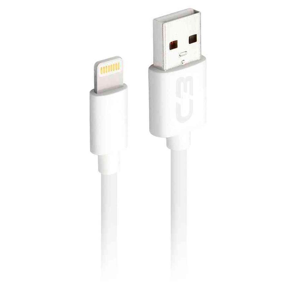 CABO USB-LIGHTNING 2,0A 1M CB-110WH C3T | STARTEC MACAE INFORMÁTICA & GAMES