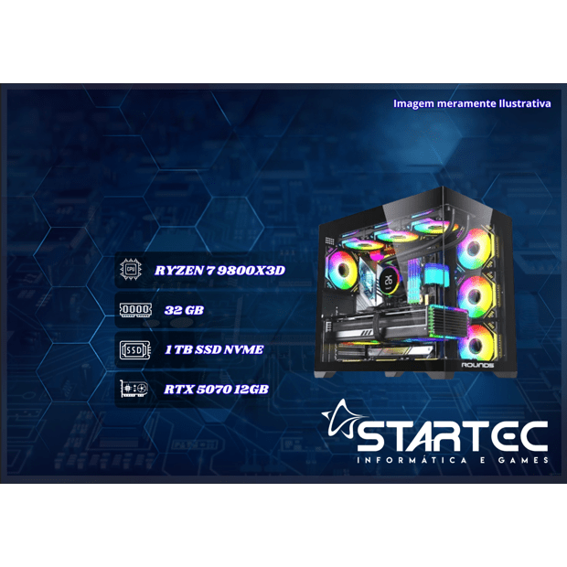 PC GAMER RYZEN 7 9800X3D 32GB 1TB SSD NVME RTX 5070 12GB WATER COOLER ...