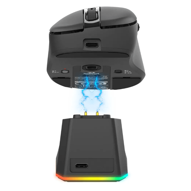 Mouse Gamer Redragon Ebony Standard, Com Carregador, 24000DPI, 6 Botões ...