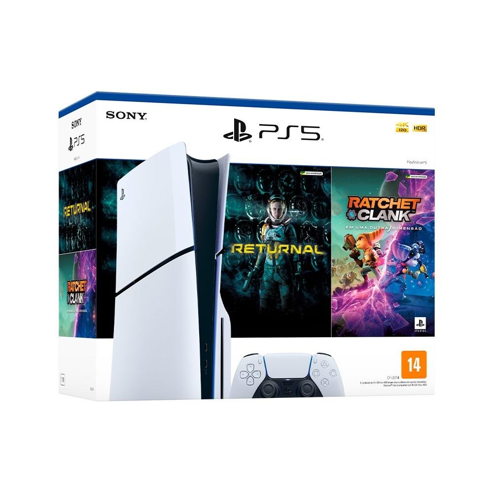 Console Ps5 Slim Físico 1TB c/Returnal + Ratchet & Clanck - Sony | STARTEC MACAE INFORMÁTICA & GAMES