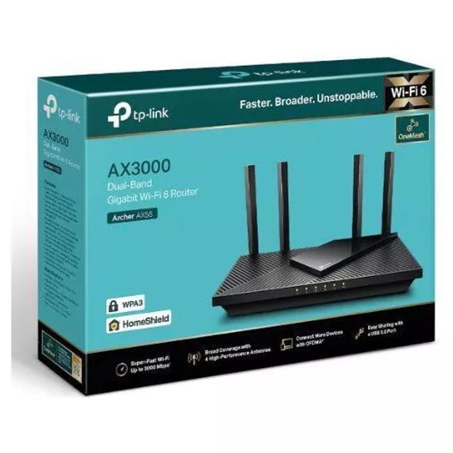 ROTEADOR WIRELESS TPLINK EX511 WIFI 6 AX3000 DUAL BAND GIGABIT ...