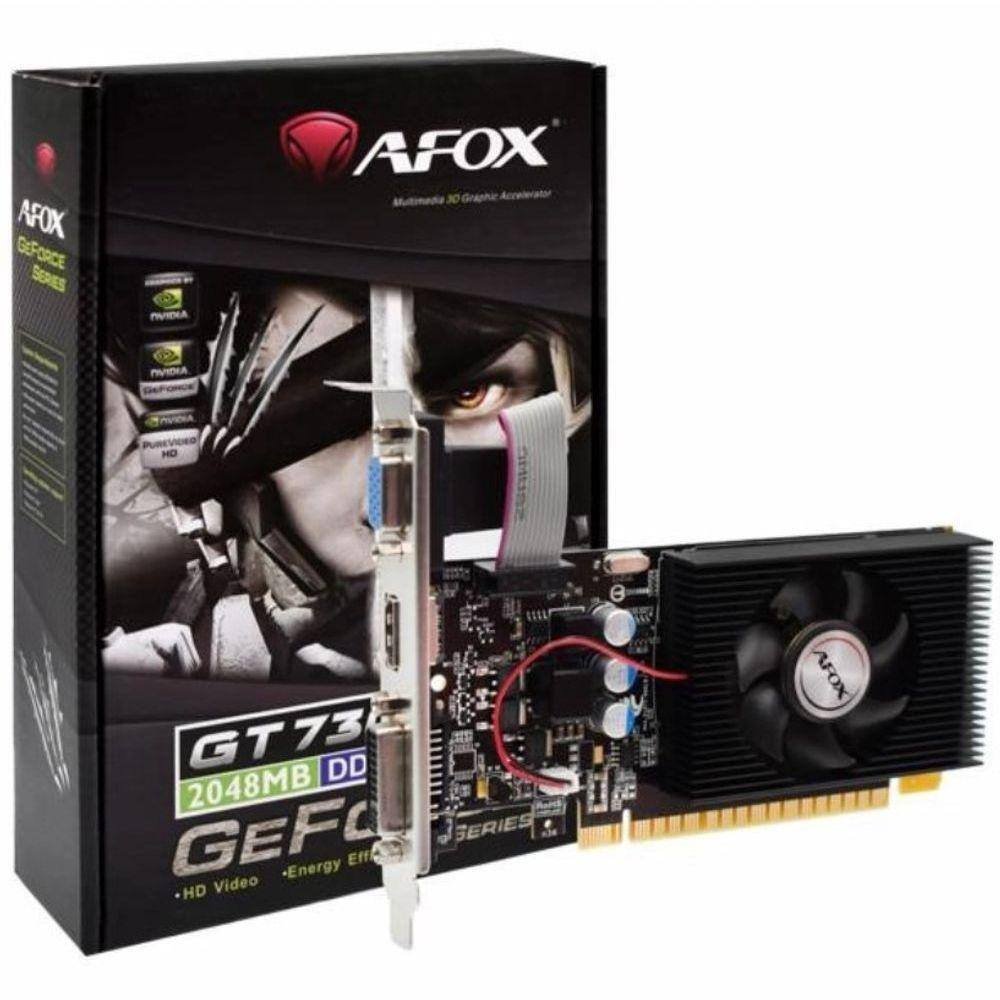 Placa De Video Afox Geforce Gt730 2Gb Ddr3 128Bit Af730-2048D3L6 ...