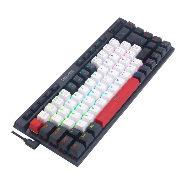 TECLADO MECANICO GAMER MAGIC-WAND MINI PRO RGB BRANCO, PRETO E VERMELHO ...