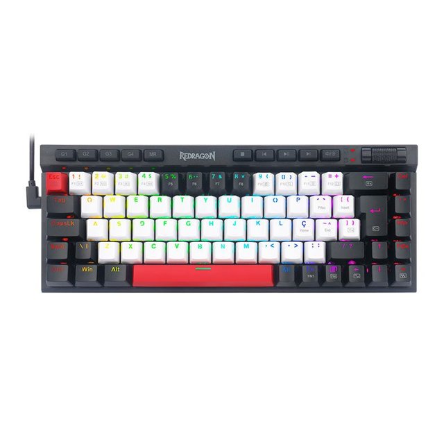 TECLADO MECANICO GAMER MAGIC-WAND MINI PRO RGB BRANCO, PRETO E VERMELHO ...