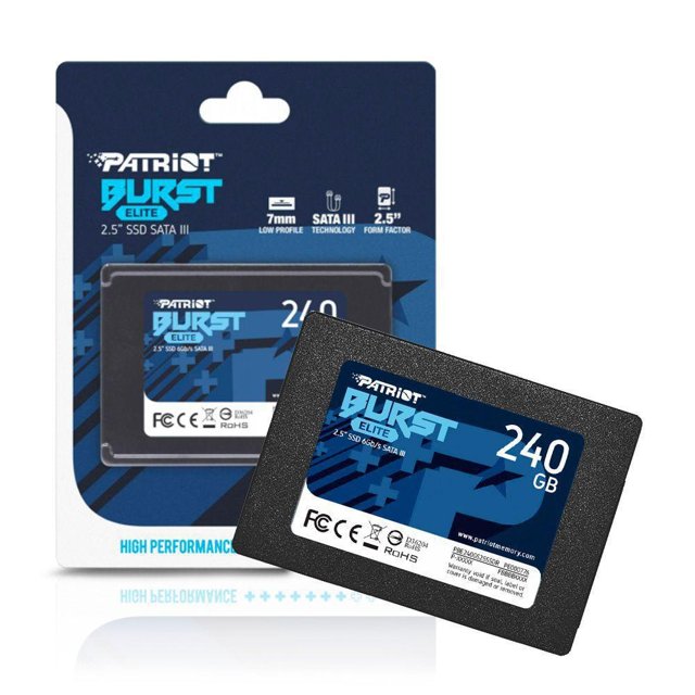 SSD 240 GB Patriot Burst Elite, 2.5", SATA III, Leitura: 450MB/s e ...