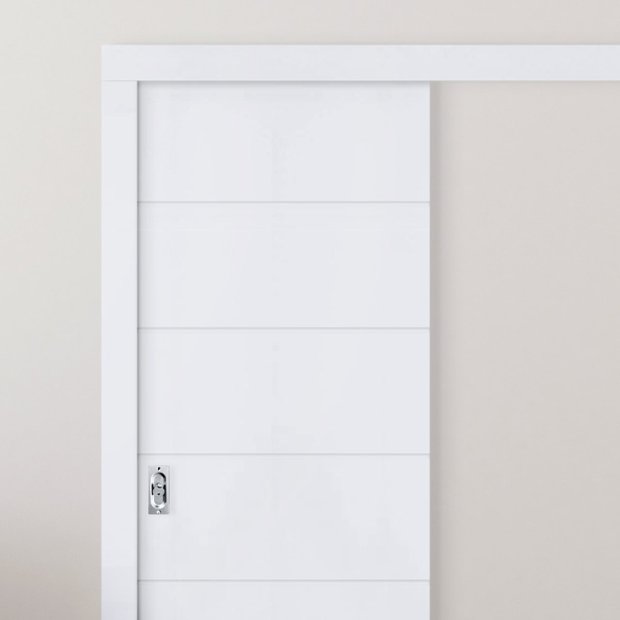 Porta Interna de Correr Revestida de PVC T-02 | Turen