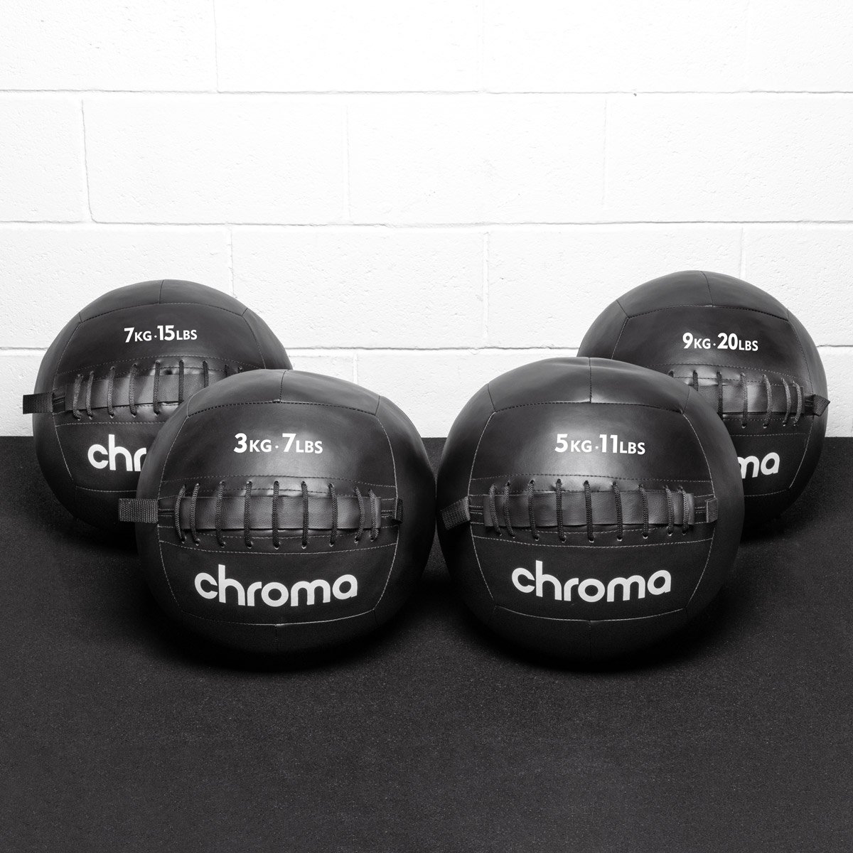 Kit Wall Ball 3, 5, 7 e 9kg | Chroma Fitness