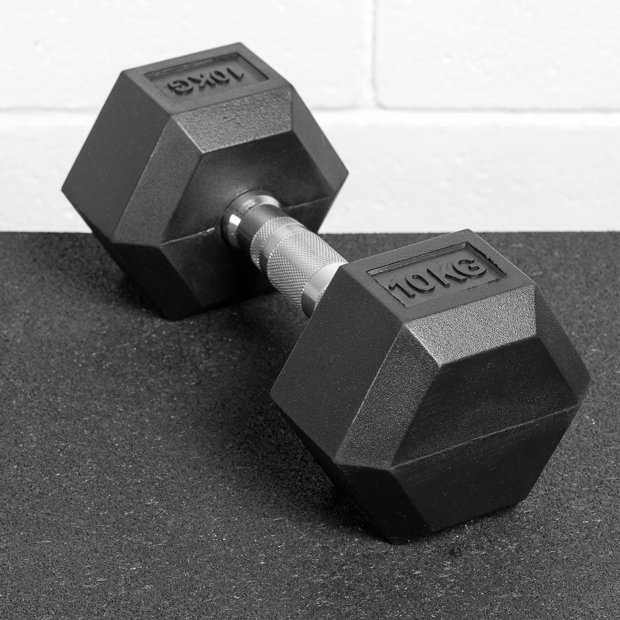 Halter Hexagonal Vulcanizado 10Kg | Chroma Fitness