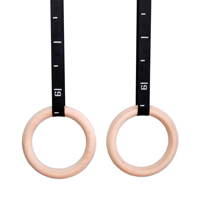 Argolas Olímpicas De Madeira Com Cintas | Chroma Fitness