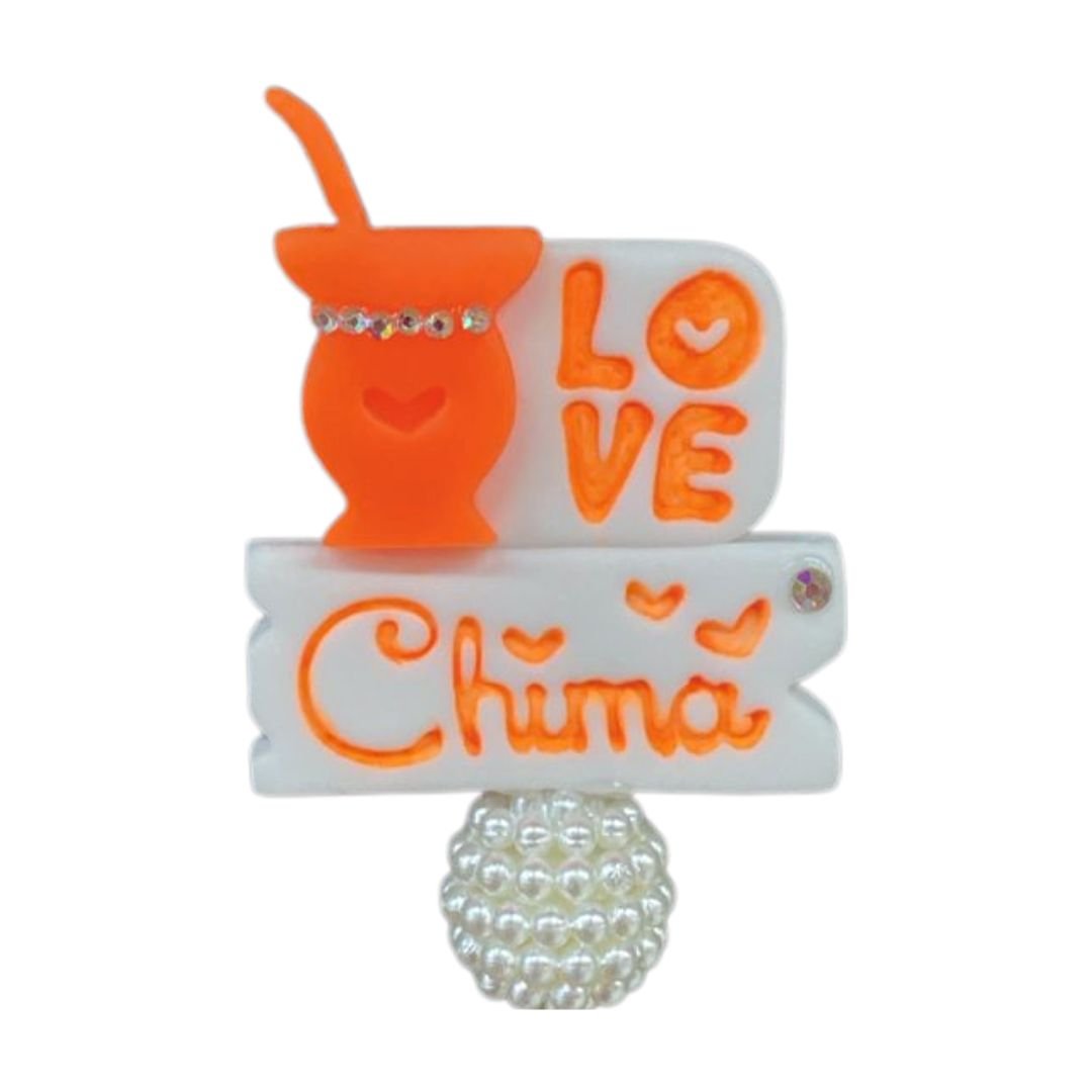 4 - ENFEITE PARA CHIMARRÃO LOVE CHIMA CORES VARIADAS - MOD.53 | Mix ...