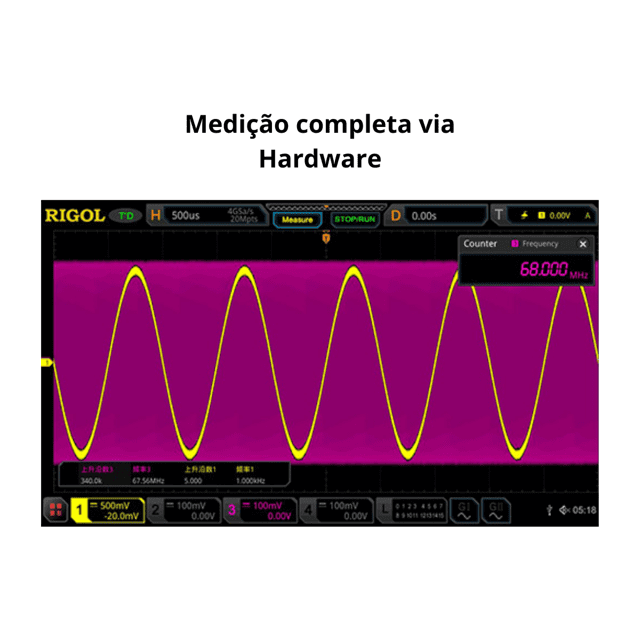 Osciloscópio Digital Touch Screen 350Mhz 4Ch MSO5354 Rigol | Raisa ...