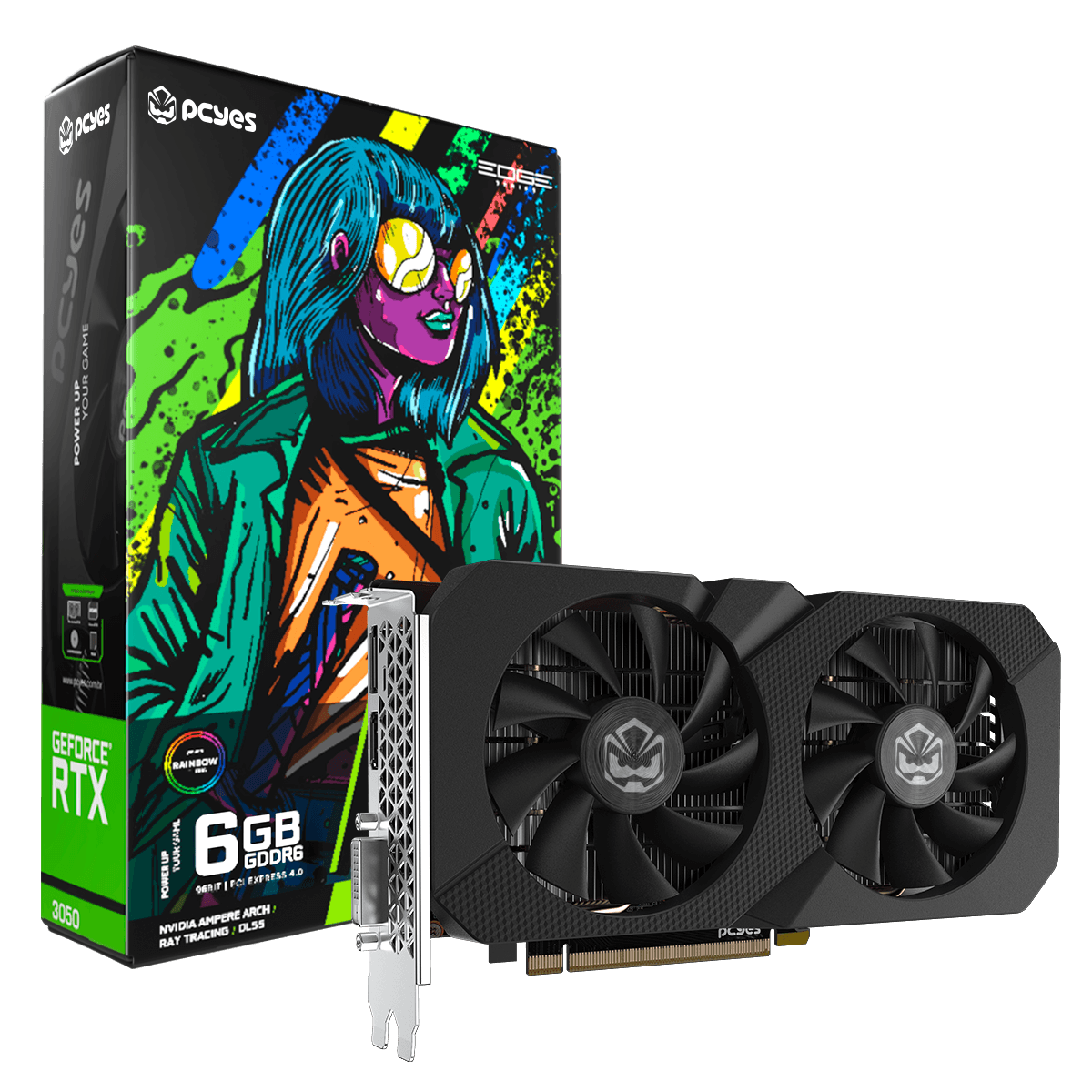 PLACA DE VÍDEO RTX 3050 6GB GDDR6 96BITS PCYES PROJETO EDGE ...