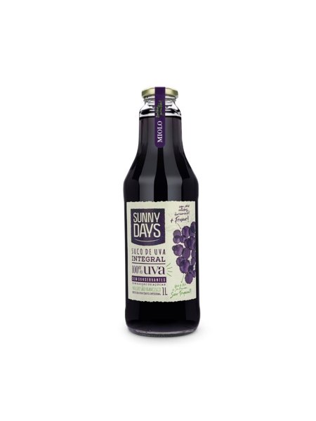 Suco de Uva Tinto Integral Sunny Days 1 Litro | Miolo