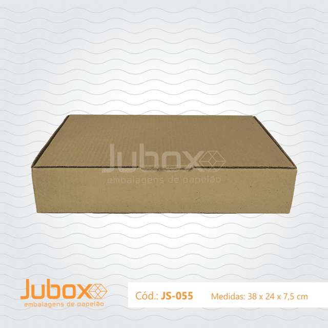 Caixa Retangular (38x24x7,5) (25unid) | Jubox Caixas e Embalagens