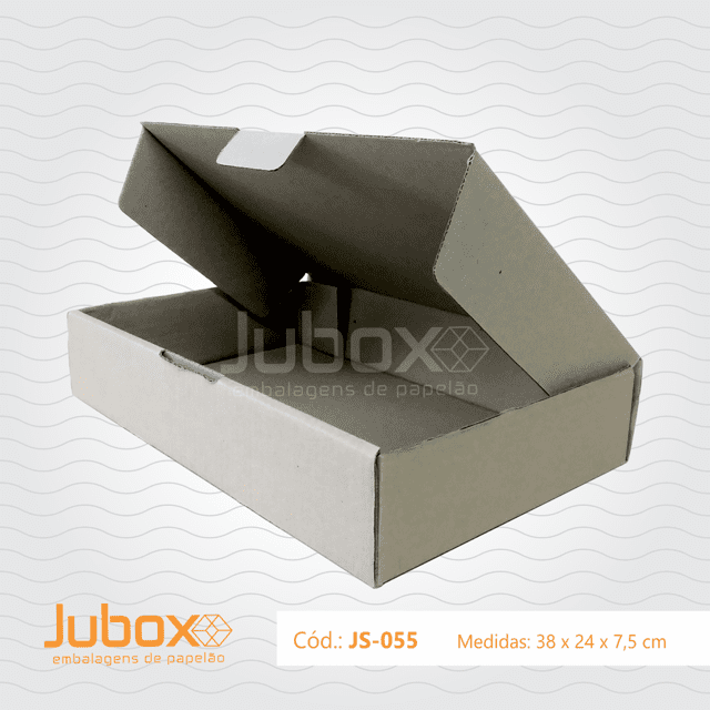 Caixa Retangular (38x24x7,5) (25unid) | Jubox Caixas e Embalagens