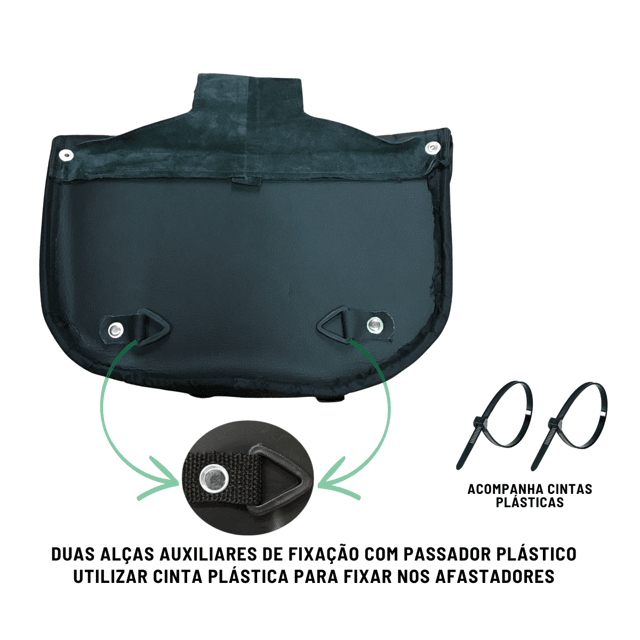 Alforge Mala Bolsa Lateral de Moto Custom 24 Litros Couro Tondin Forza ...