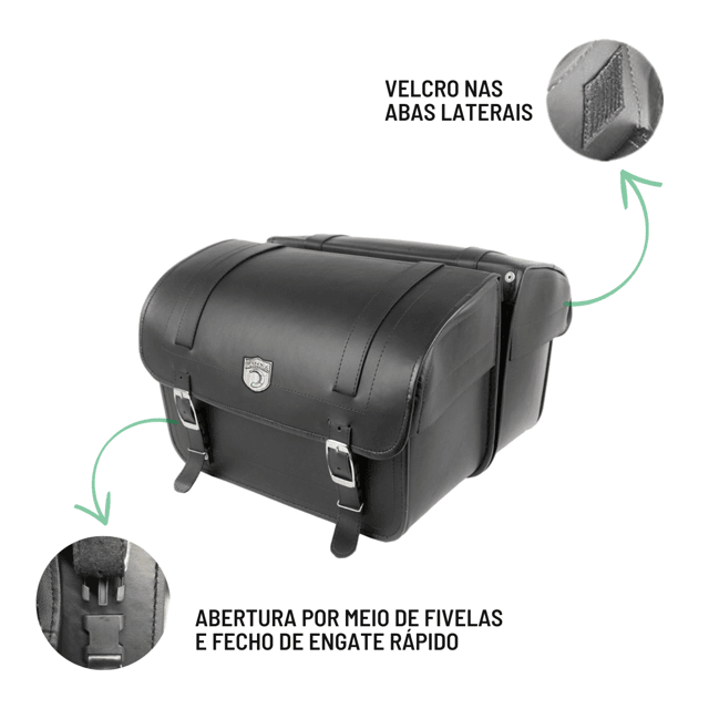Alforge Mala Bolsa Lateral Moto Custom 25 litros Tondin Forza | Tondin ...