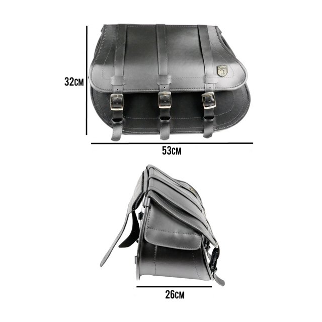 Alforge Mala Lateral Bolsa Moto Custom 40 Litros Liso Tondin Forza ...
