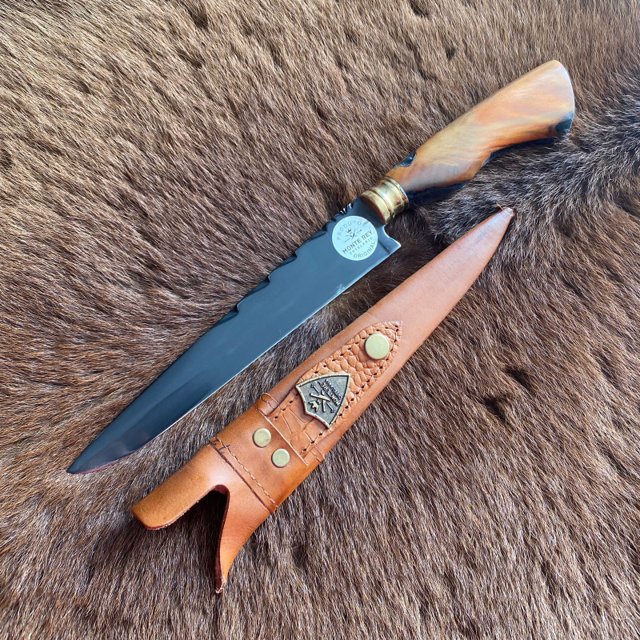 FACA CARBONO 1070 CHURRASCO 8" TALA 4MM HIBRIDO RESINA | Maragato Facas