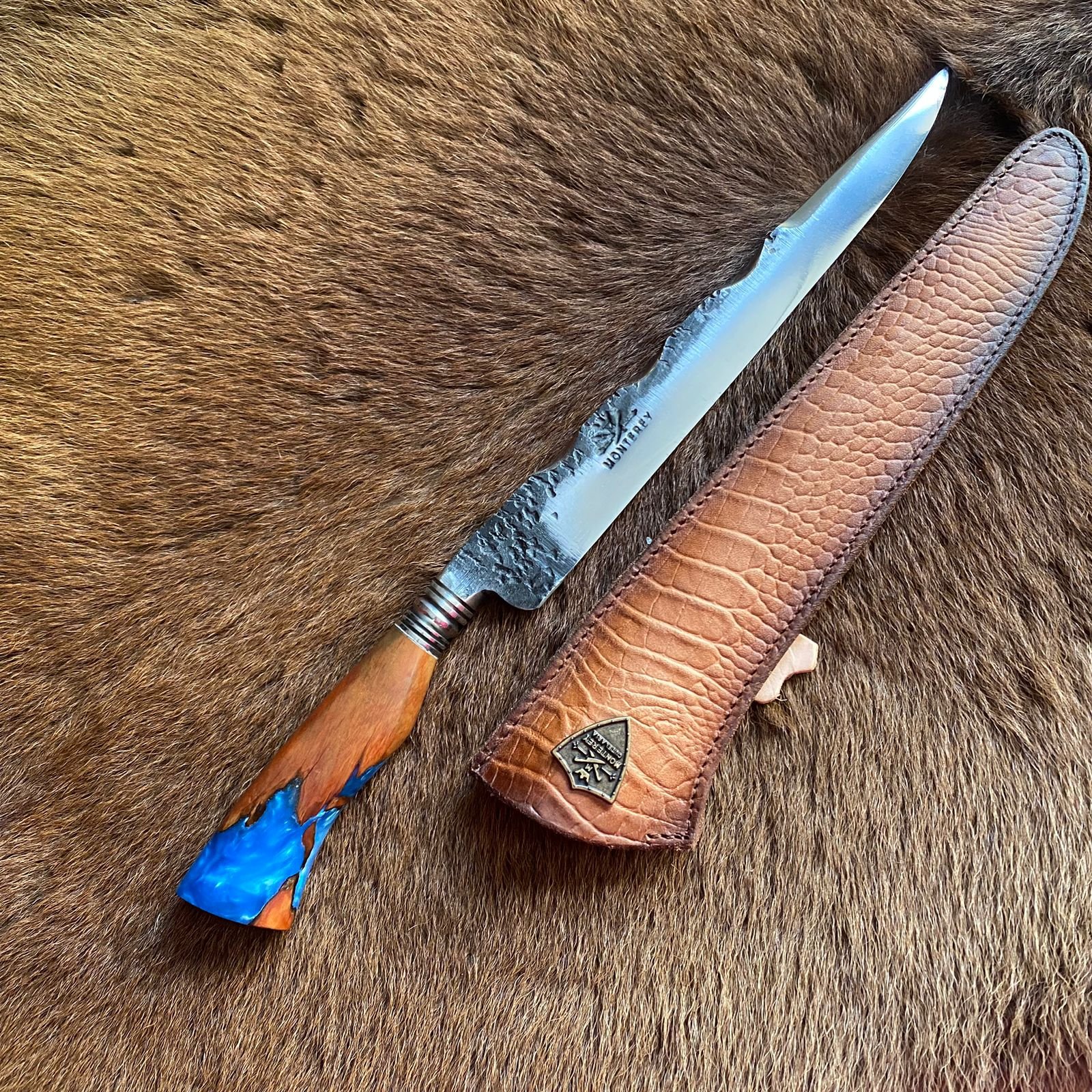 FACA FORJADA CARBONO 1070 CAMPEIRA 10” 6MM MOSQUEADO HIBRIDO | Maragato ...