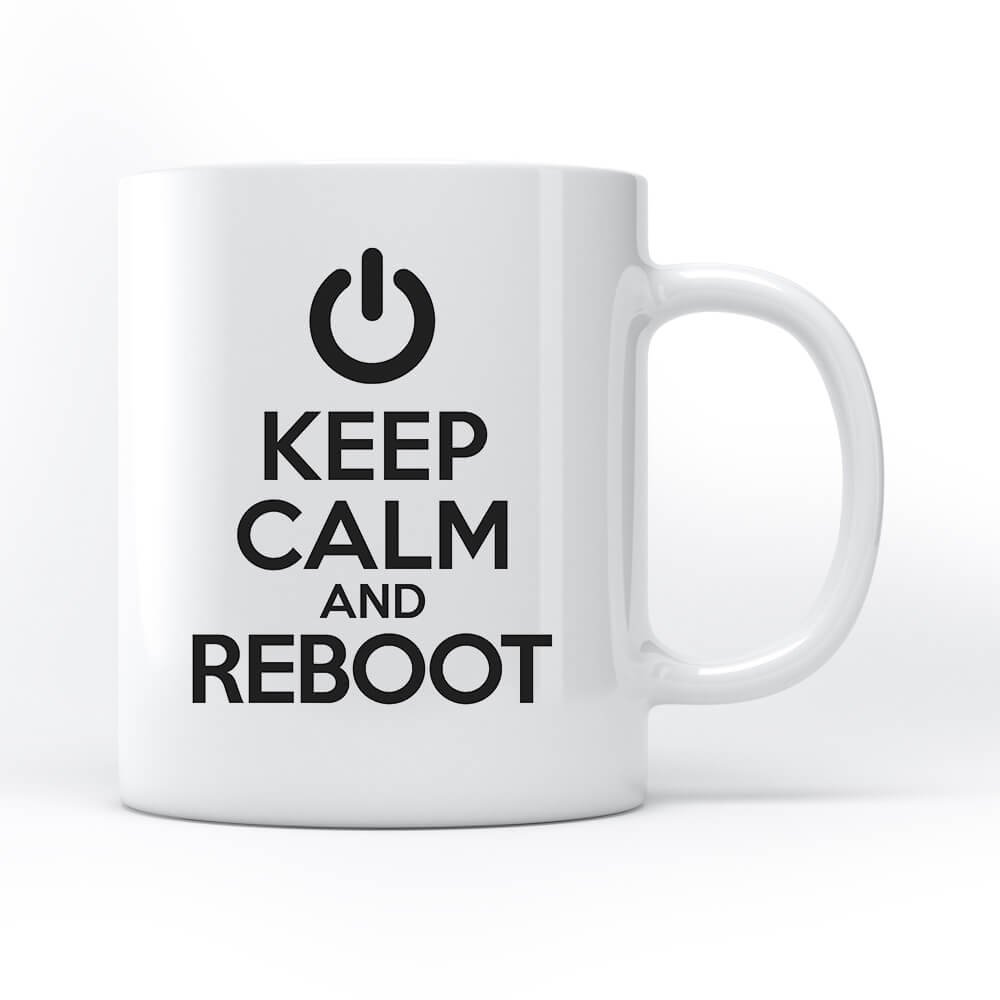 Caneca Keep Calm And Reboot | Studio Geek | Studio Geek