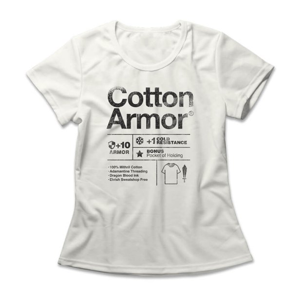 Camiseta Feminina Cotton Armor | Studio Geek | Studio Geek