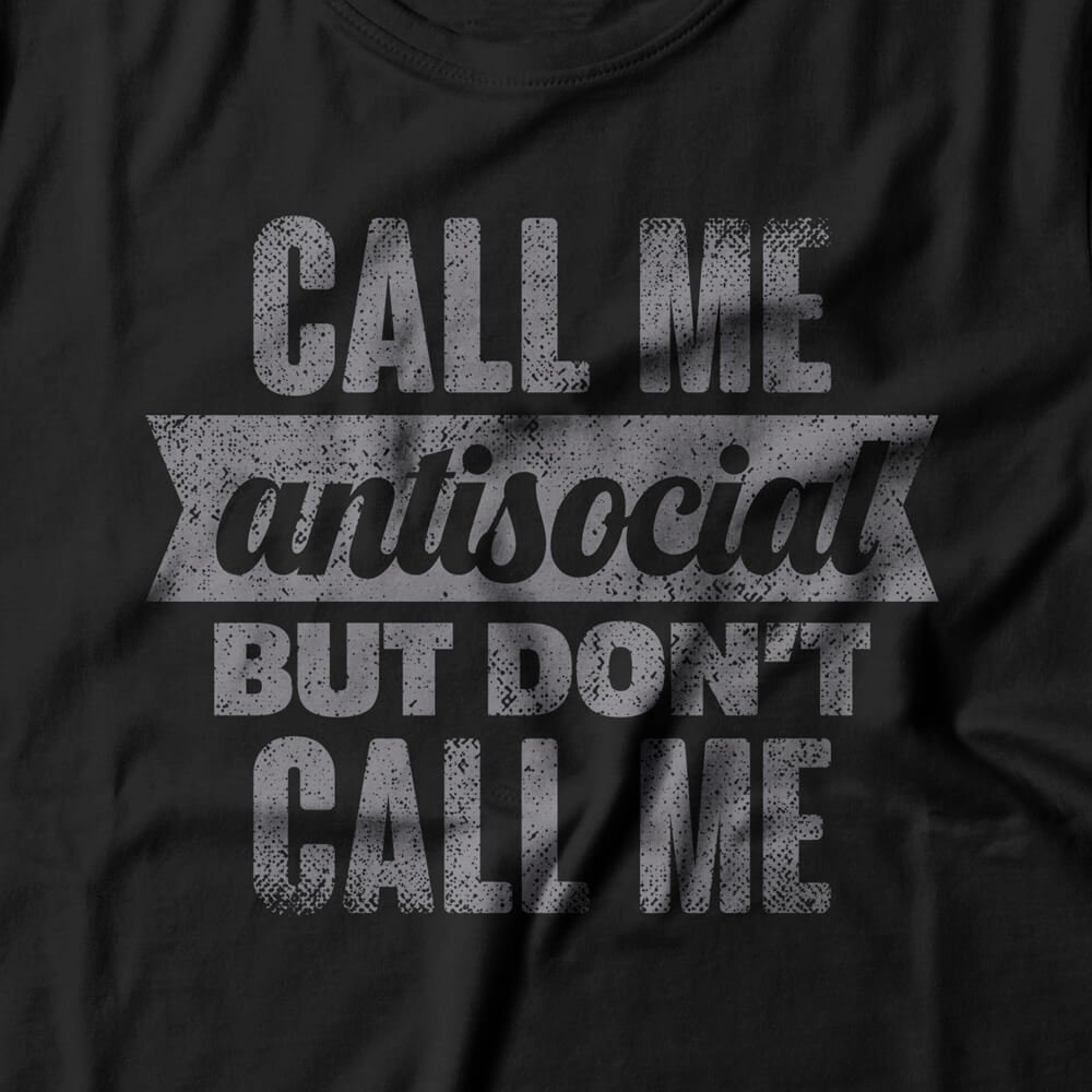 Camiseta Feminina Call Me Antisocial | Studio Geek | Studio Geek