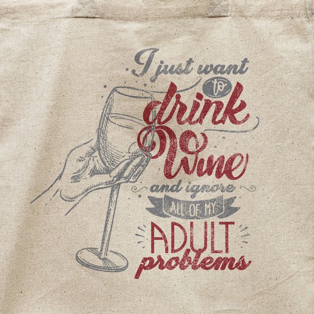 Ecobag Just Drink Wine | Studio Geek | Studio Geek